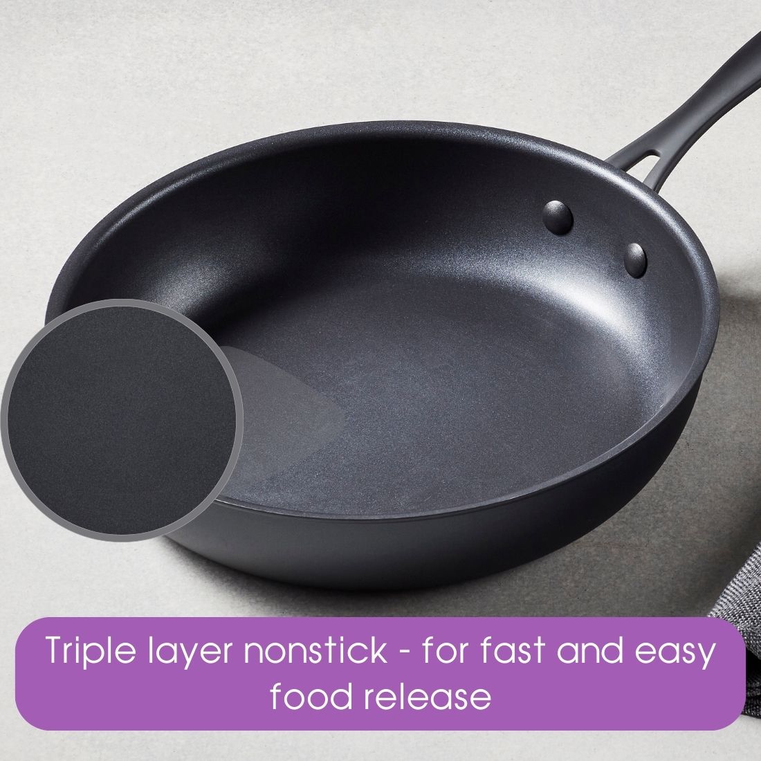 RACO Eclipse Nonstick Induction 3 Piece Cookware Set Matte Black | RACO ...